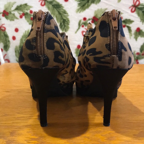 Shoes | Cheetah And Satin Heels | Poshmark